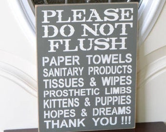 Do not flush | Etsy
