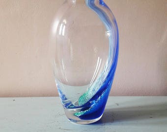 Caithness glass vase | Etsy