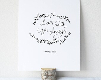 Scripture Print Printable Poster Bible Verse Art Christian