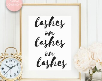 Lashes printable | Etsy