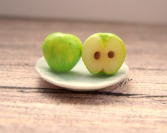 Polymer clay apple | Etsy