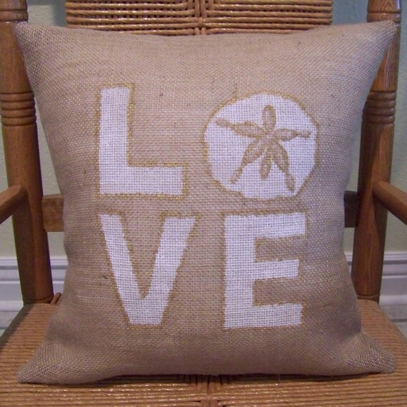 Items similar to Sand dollar pillow cover, Beach pillow, Beach decor ...
