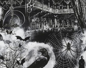 Horror movie fabric | Etsy