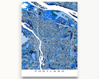 Portland Heart Map Portland Map Oregon Print Heart Map