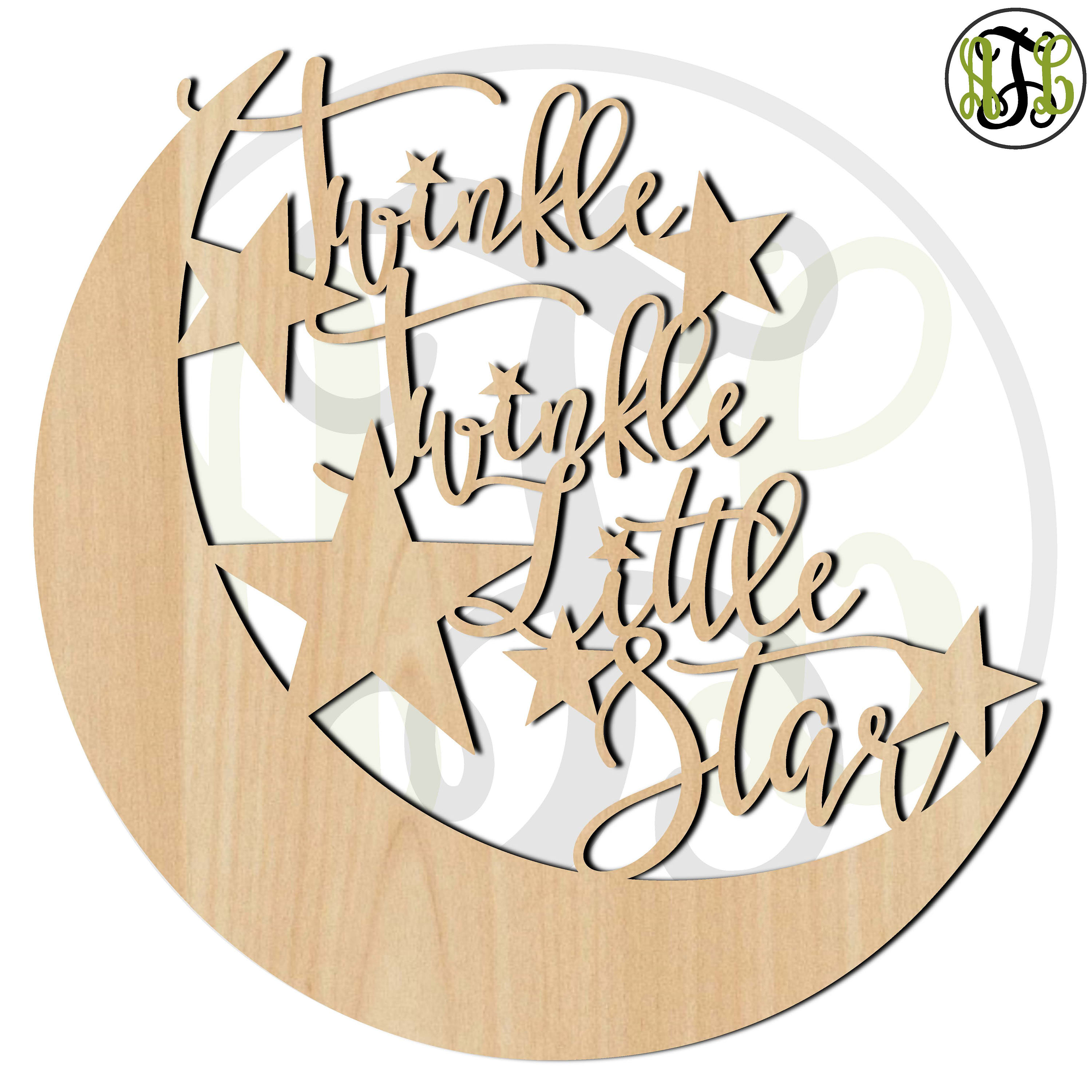 Twinkle Twinkle Little Star- 325016- Nursery Cutout, unfinished, wood ...