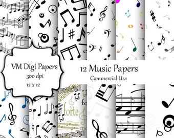 Music sheet paper | Etsy