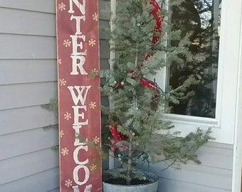 Winter wood sign / Holiday Decor / Warm Winter Wishes