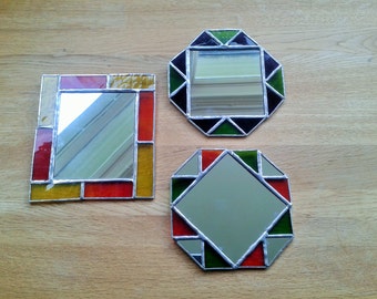 Stained glass mirror | Etsy