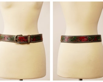 Mexican leather belt | Etsy