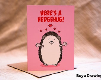 Hedgehog valentine | Etsy