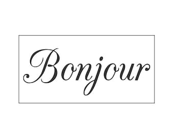 Bonjour sign | Etsy