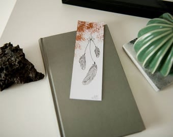 Feather bookmark | Etsy