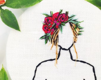 modern embroidery art for your home by KateHughesArt on Etsy