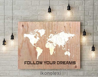 World map poster | Etsy