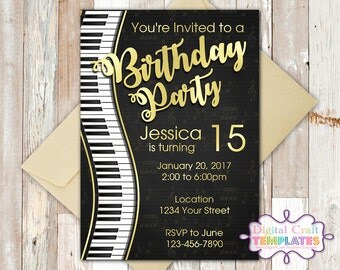 Piano theme party | Etsy