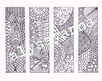 Unique zendoodle bookmark related items | Etsy