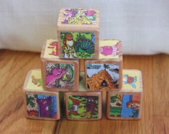 Wooden dinosaur toy | Etsy