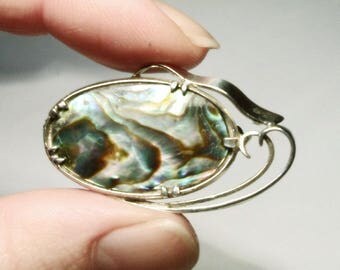 Paua shell brooch | Etsy