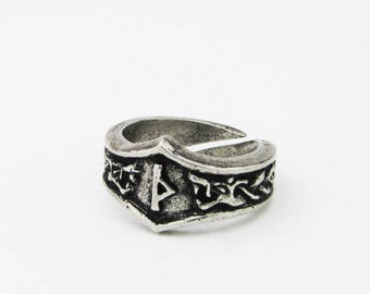 Viking Pagan Norse Adjustable Rune Ring AR001