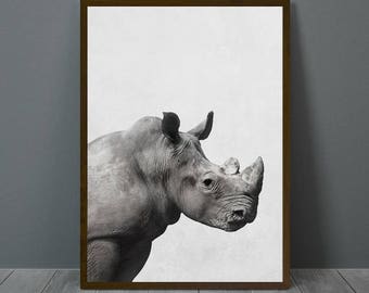 Rhino print | Etsy