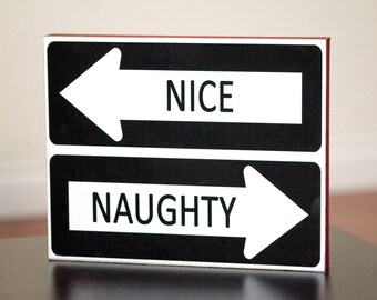 Naughty or nice sign | Etsy