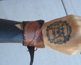 Leather arm band | Etsy