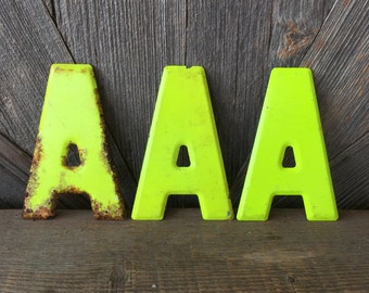 Small metal letters | Etsy