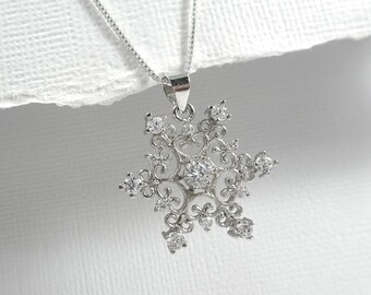 Snowflake necklace | Etsy