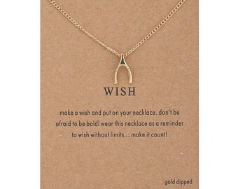 Wishbone necklace | Etsy