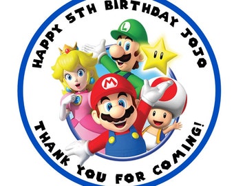 Super mario labels | Etsy