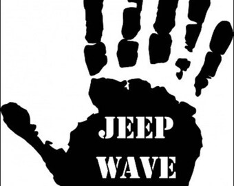 Jeep wave sticker | Etsy