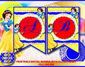 Snow white alphabet | Etsy