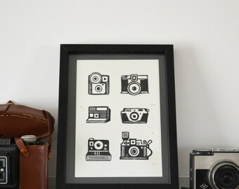 Vintage camera print | Etsy
