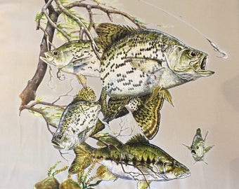 Fish sculpture crappie Metal fish art Native lake species