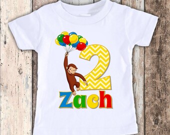 Curious george shirt | Etsy