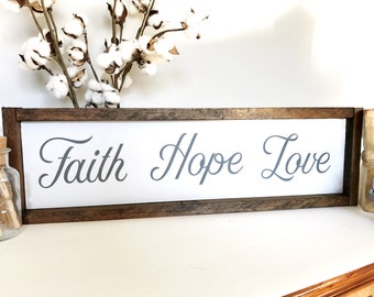 Faith hope love | Etsy