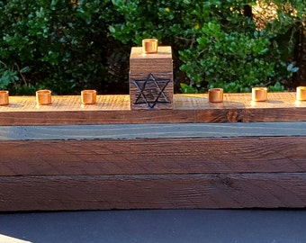 Wooden menorah | Etsy