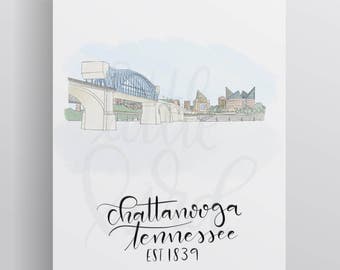 Chattanooga poster | Etsy