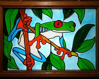 Stained glass frog | Etsy
