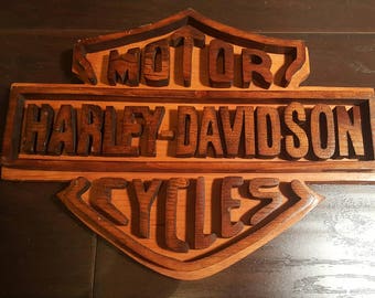 Harley davidson sign | Etsy