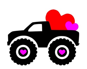 Valentine truck svg | Etsy