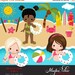 Beach Fun Clipart for Girls. Summer Cliparts beach by MUJKA
