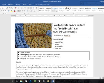 Rag rug instructions | Etsy