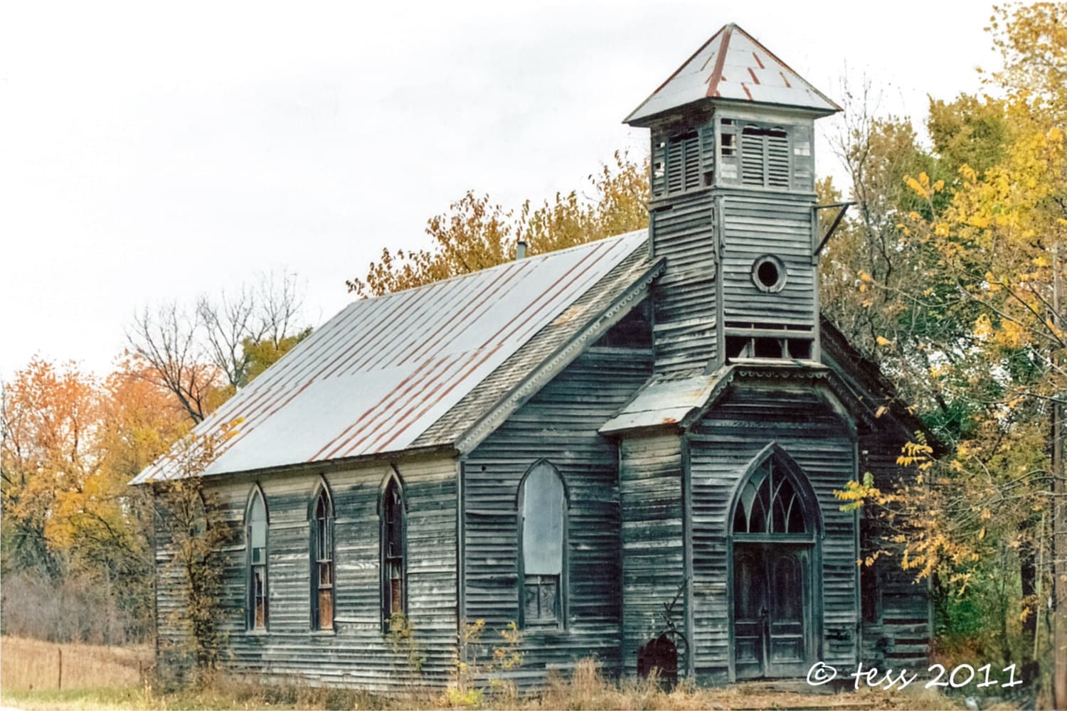 Old Wooden Church Photo 1 Photographic Print Loess Hills