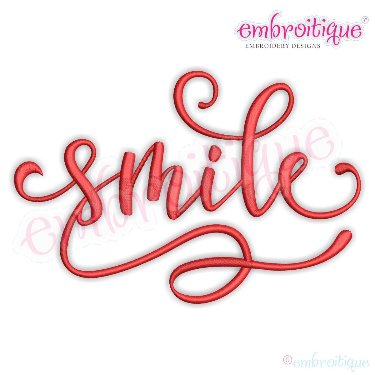 Smile in Calligraphy Script Instant Download Machine