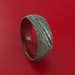 Damascus Steel 14K Yellow Gold Ring Wedding Band Custom Made