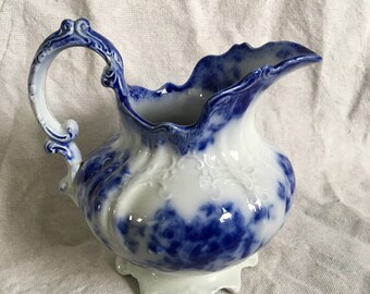 Flow blue pitcher | Etsy