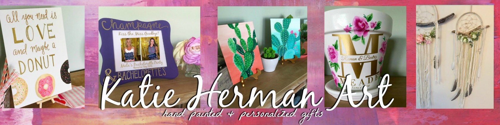 One of a kind hand painted & personalized gifts by KatieHermanArt