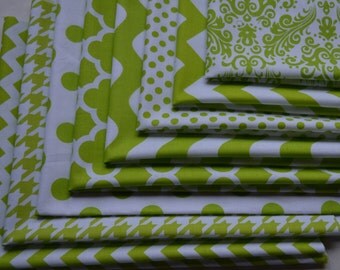 Green damask fabric | Etsy