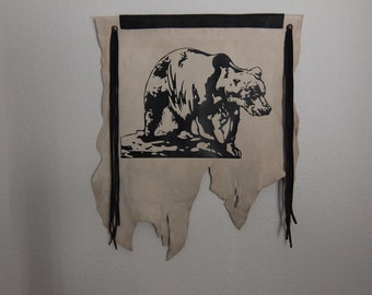 Deer hide wall art | Etsy